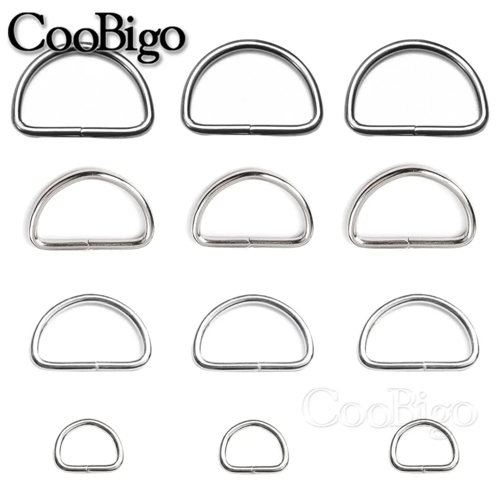100pcs-Metal-D-Ring-Non-Welded-Dee-Rings-Buckles-DIY-Handbag-Purse ...