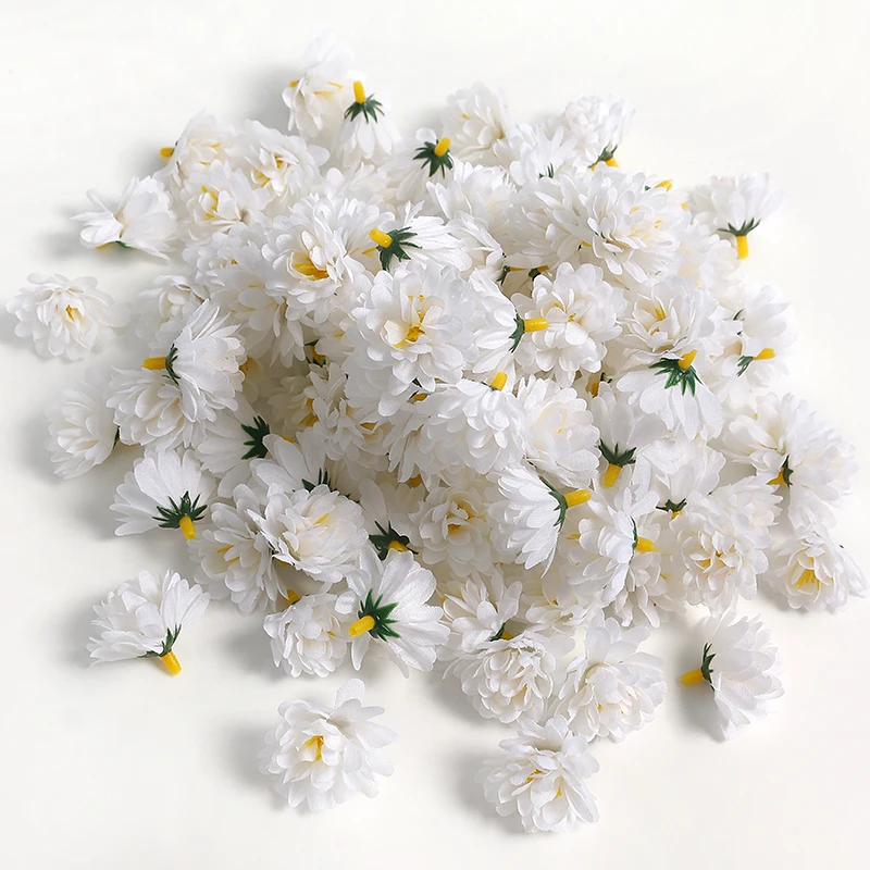 10-20-50Pcs-Mini-Daisy-Artificial-Flowers-Heads-Silk-Fake-Flower-For ...