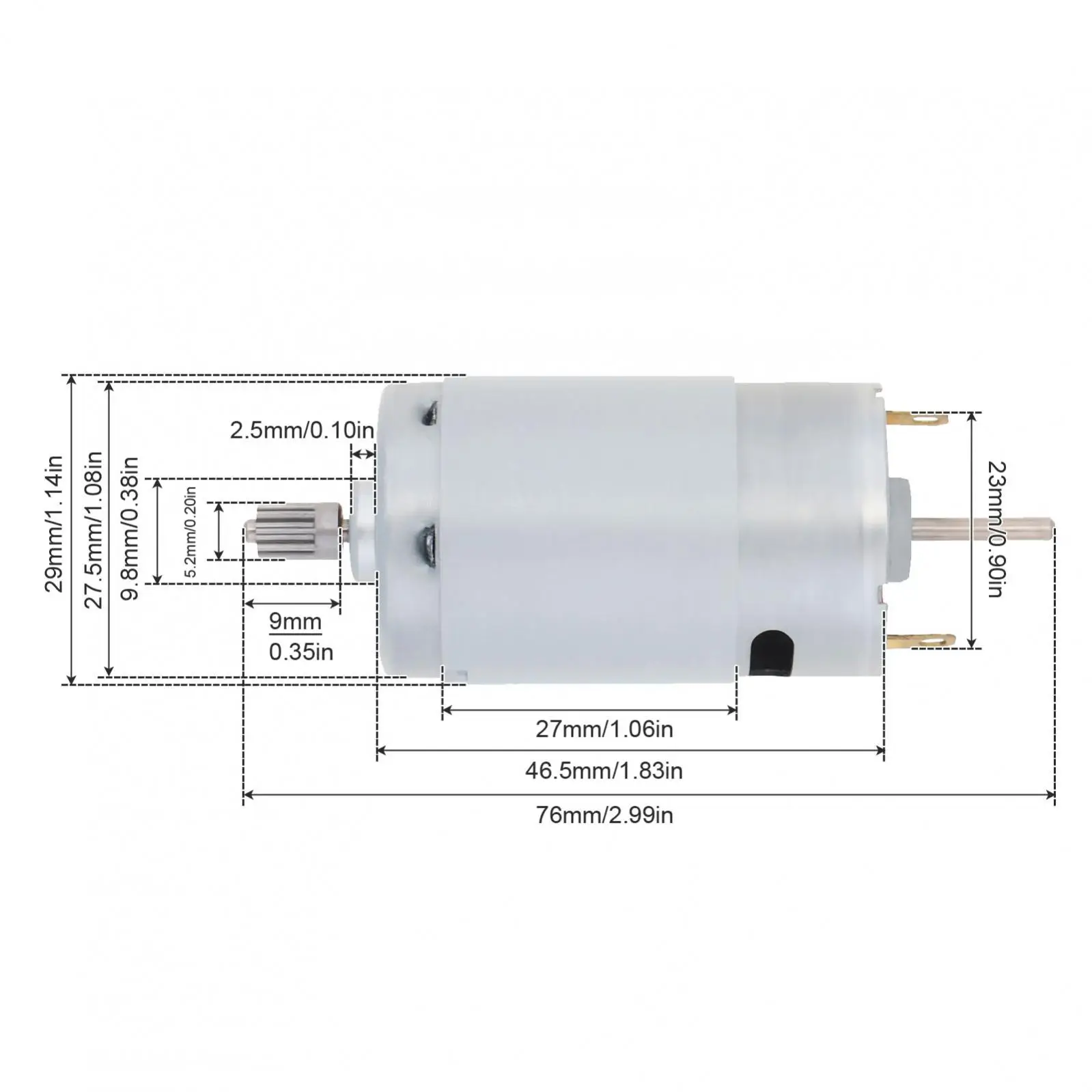 390 DC Motors 9 Teeth 12V 22000RPM High Speed Large Torque Mini Motor ...