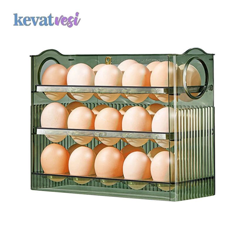 30-Grids-Egg-Storage-Rack-Kitchen-Eggs-Holder-Transparent-Fresh-Egg ...