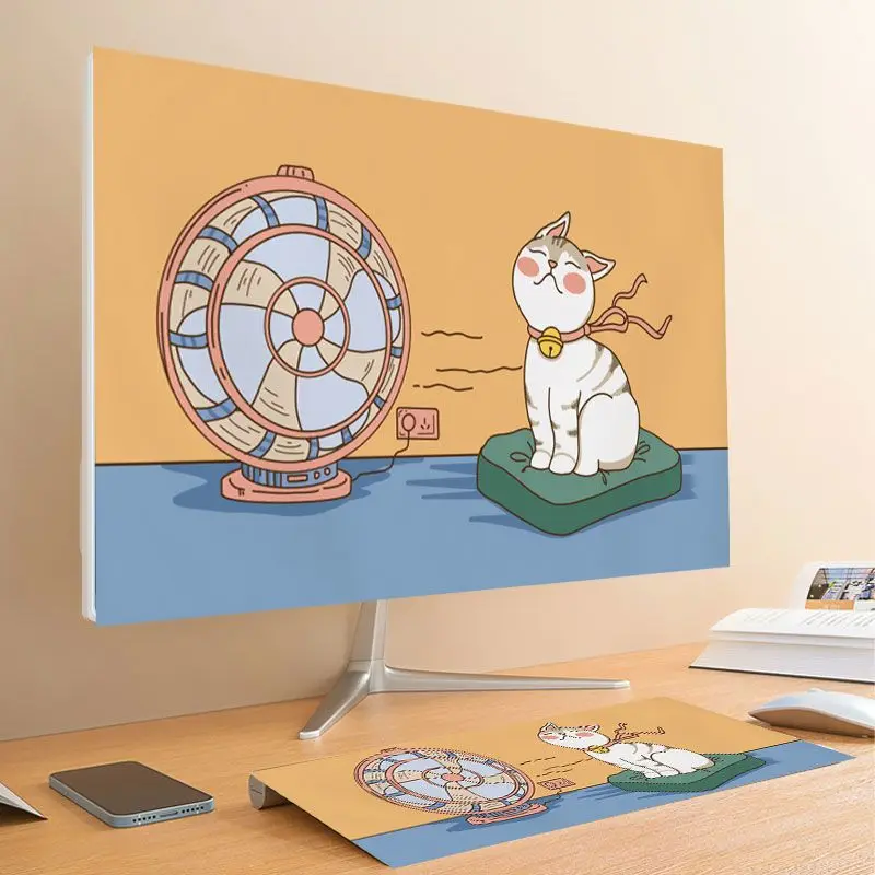 Desktop-Computer-Dust-Cover-Household-Screen-Host-Cover-Set-Protective ...