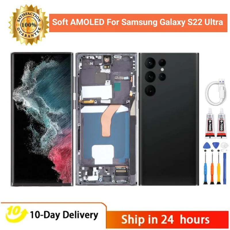 Soft AMOLED For Samsung S22 Ultra OLED Display Touch Screen Di ...