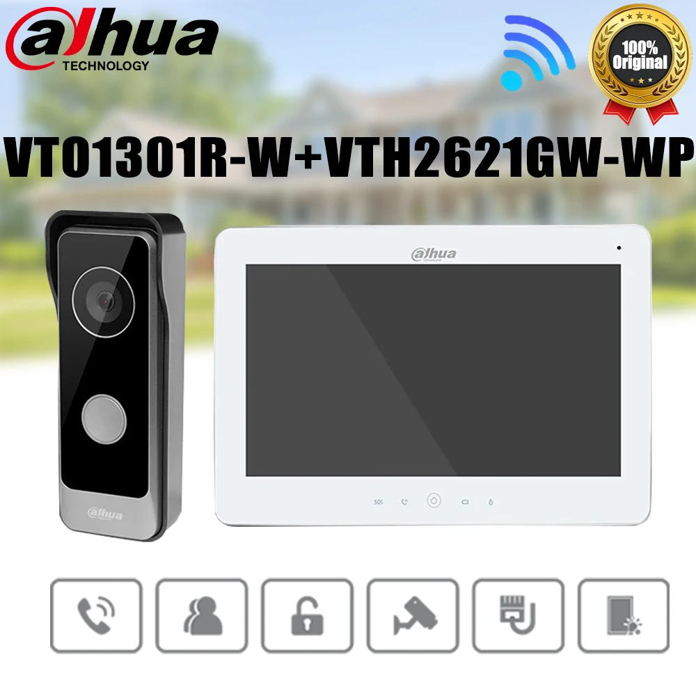 Dahua-VTO1301R-W-Wi-Fi-Wireless-Doorbell-With-7-Inch-Screen-VTH2621GW ...