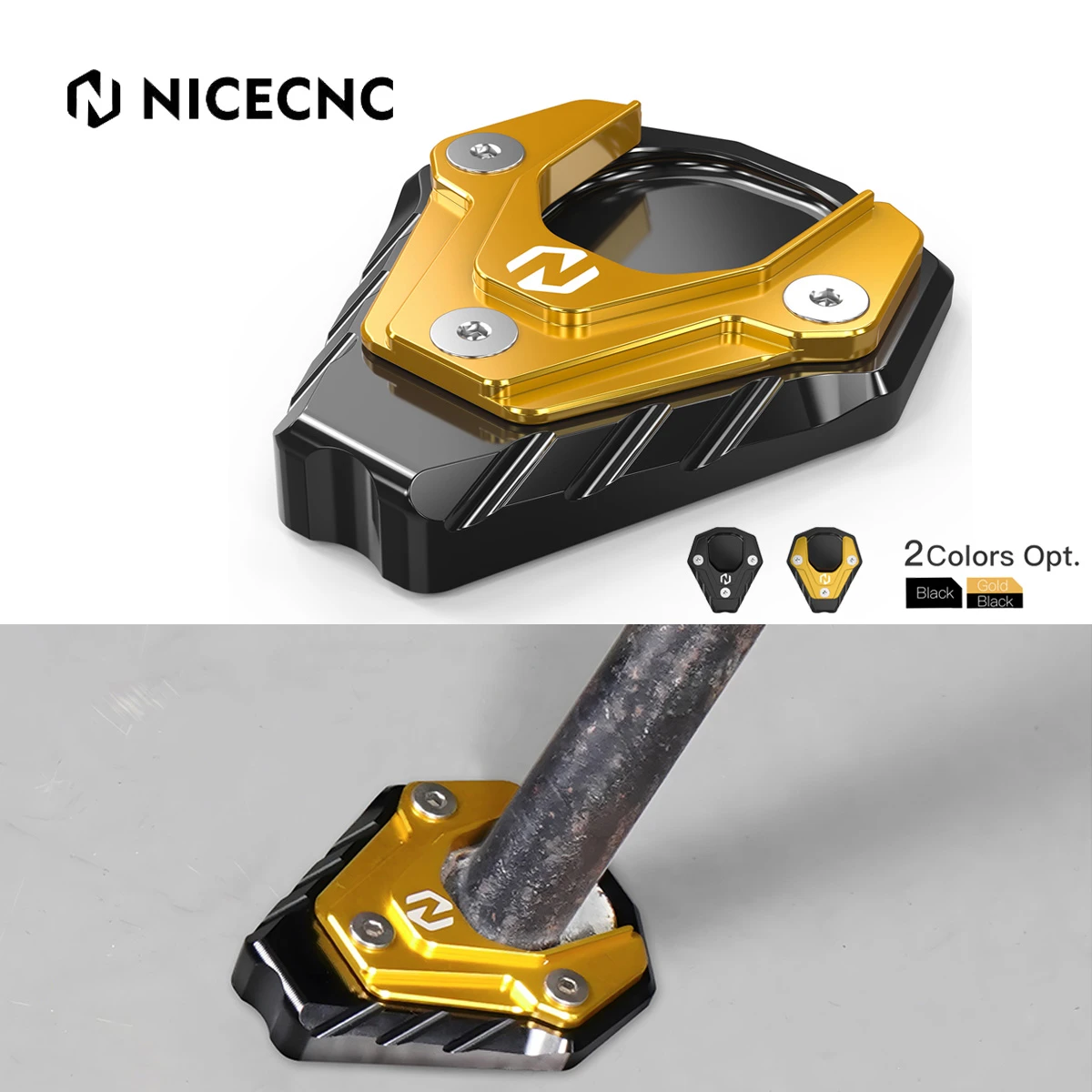 NiceCNC Kickstand Kick Side Stand Pad Extension for Suzuki DRZ400S 2000 ...