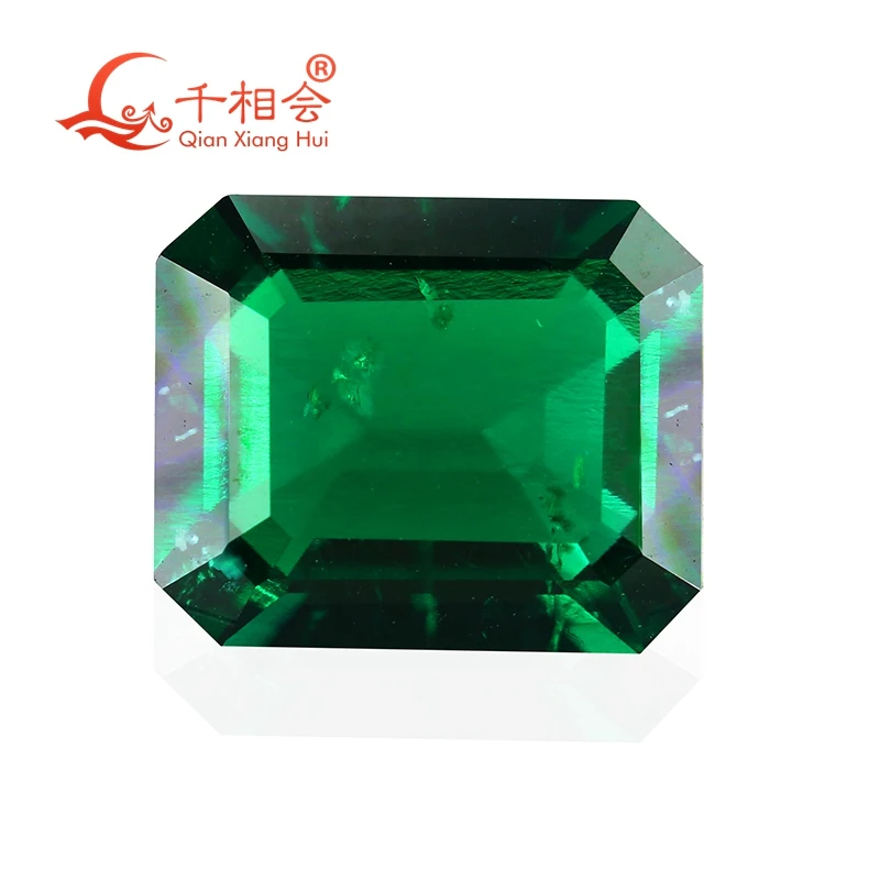 Dark-green-color-Rectangle-shape-Created-Hydrothermal-Muzo-Emerald ...