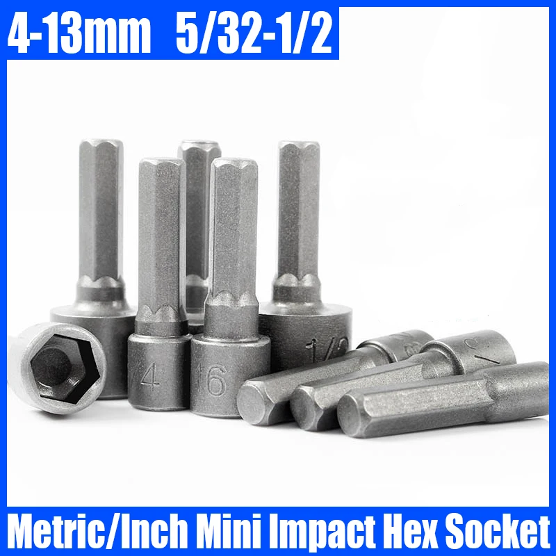 4mm-13mm-5-32-1-2-36mm-Mini-Impact-Hex-Socket-Hex-Shank-Screw-Nut ...