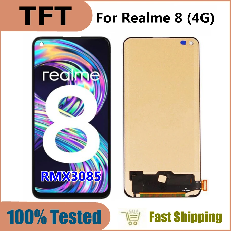 Pantalla LCD TFT de 6,4 pulgadas para Realme, montaje de digitalizador ...