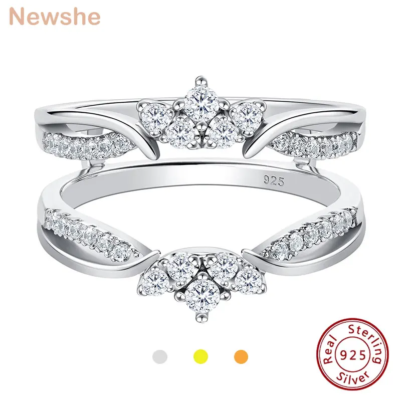Newshe-925-Sterling-Silver-Multi-color-Guard-Ring-Enhancers-for-Women ...