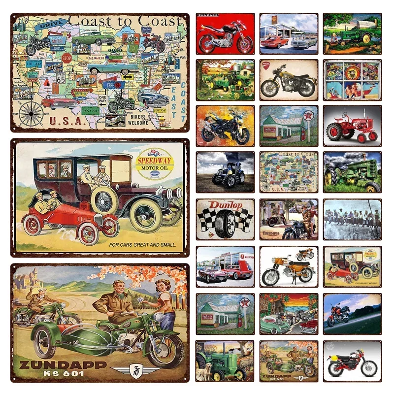 Tin-Signs-Retro-Original-Retro-Design-Motorcycle-Gas-Station-Tin-Metal ...