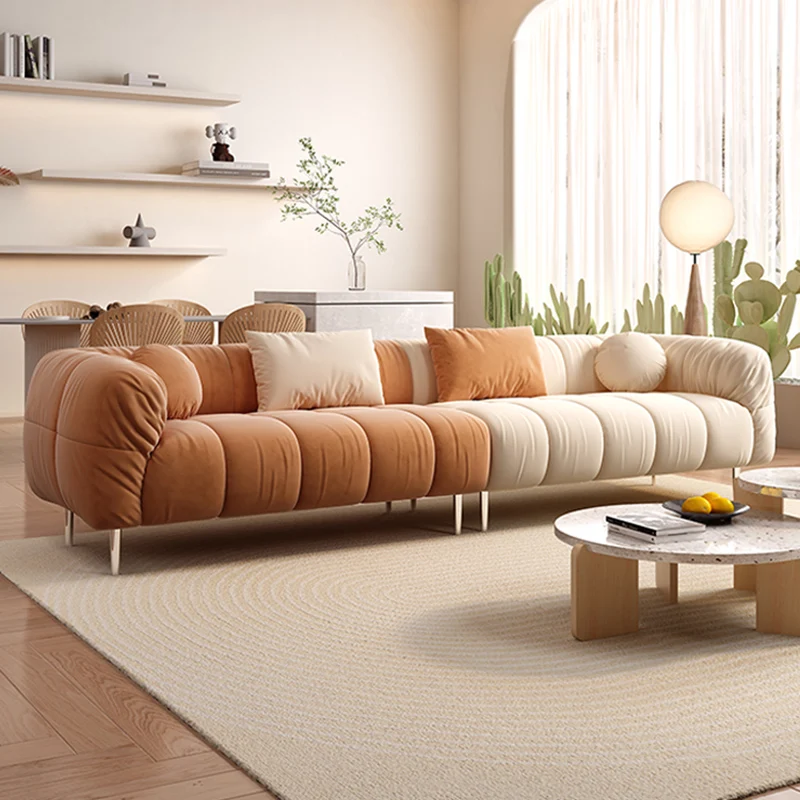 Designer Wabi-sabi Fabric Sofa Living Room Simple Modern Latex Designer ...