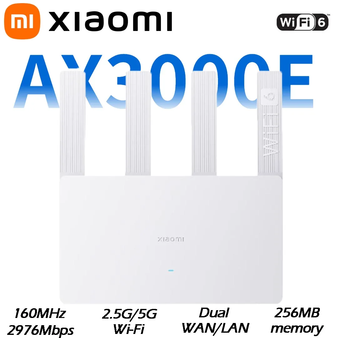 Xiaomi-Router-AX3000E-WiFi6-2976Mbps-2-4G-5GHz-Dual-DAN-LAN-ports ...