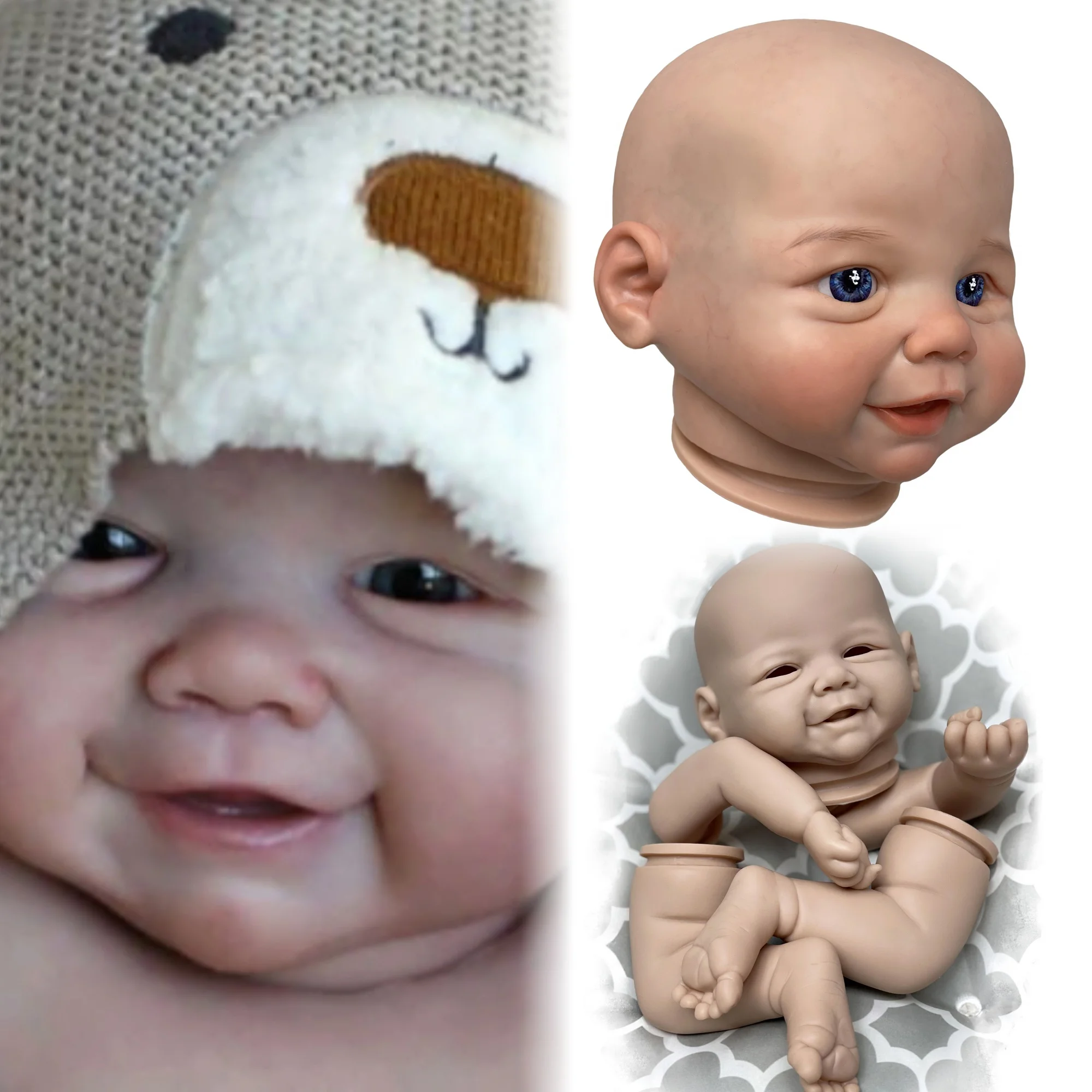 45cm Vivienne Kit Reborn Unassembled DIY Newborn Doll Kits Handmade 3D ...