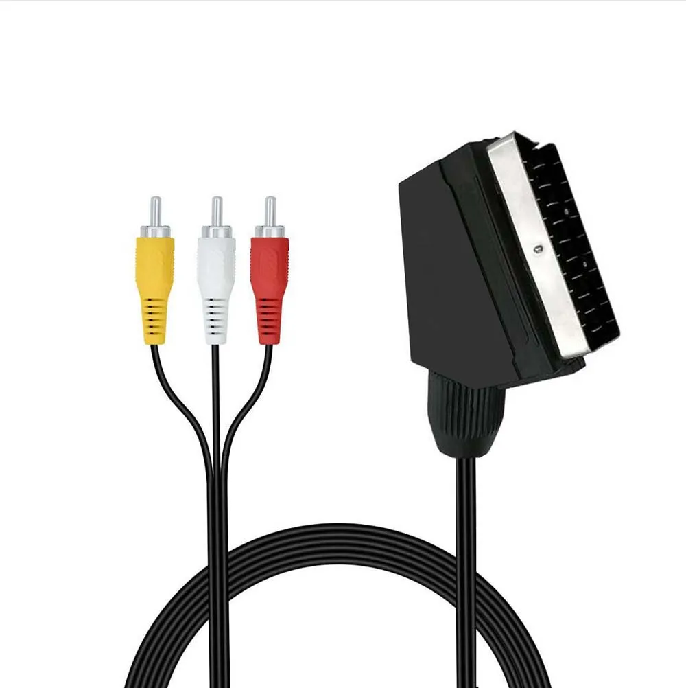 Euro Scart Cable Composite AV to Scart Adapter Cable Composite Video 3 ...