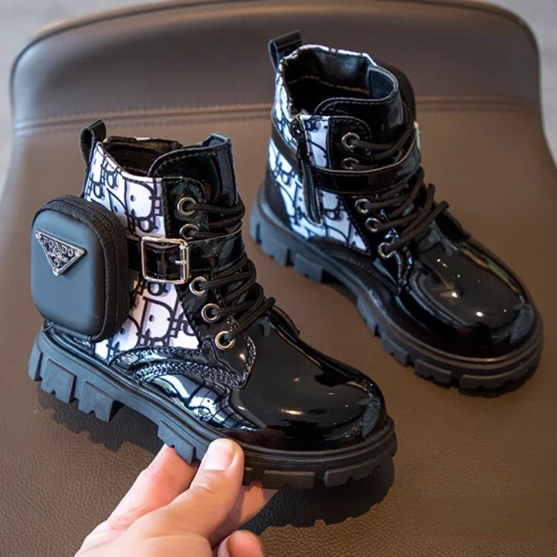 Spring-and-Autumn-Girls-Kids-Shoes-Ankle-Boots-Fashion-British-Style ...