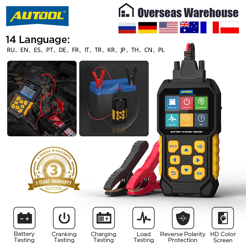 Autool Battery Tester Bt-760 Autool Bt 460 Vehicle Tery Tester And ...