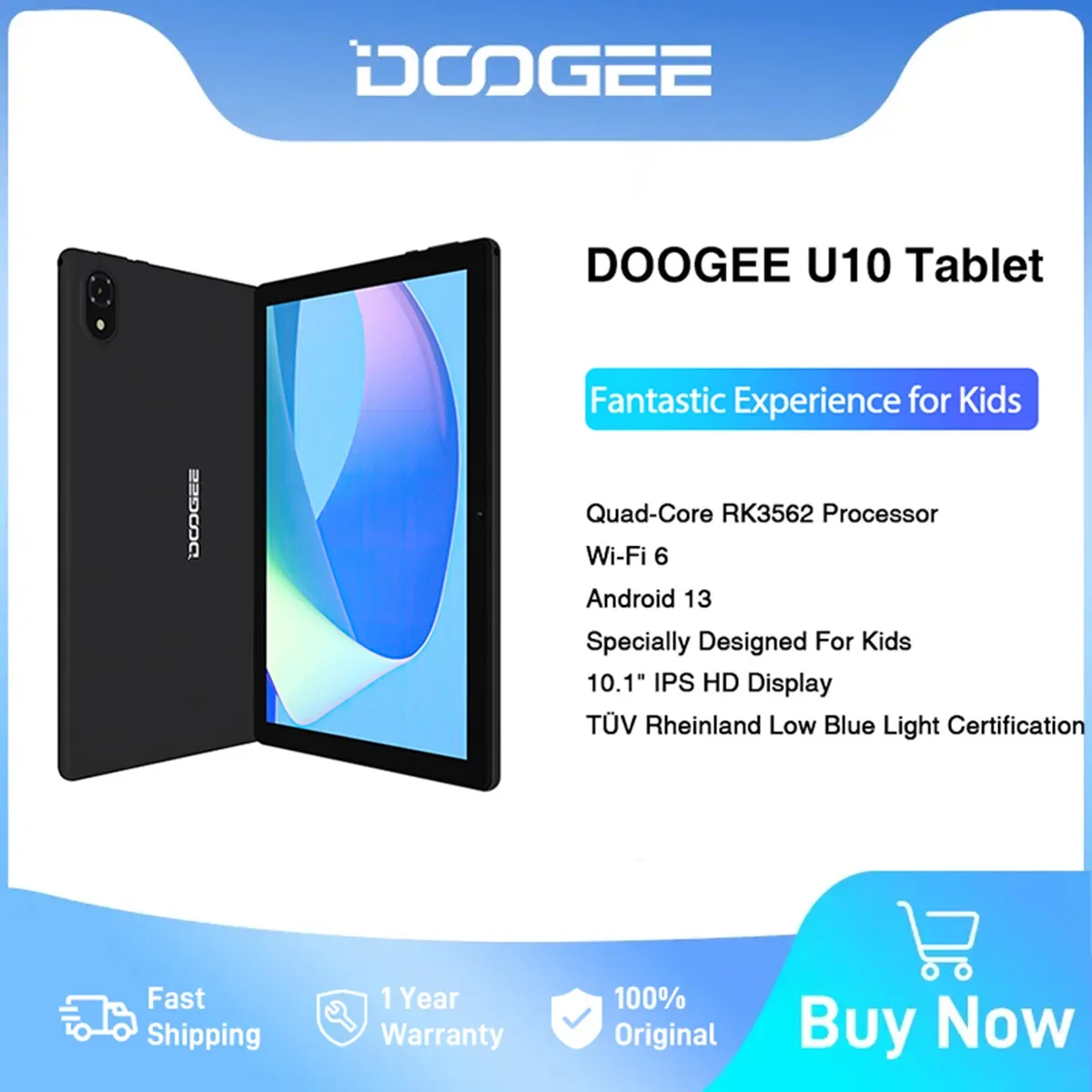 DOOGEE-U10-Tablet-10-1-IPS-HD-Display-4GB-128GB-Quad-Core-T-V-Certified ...