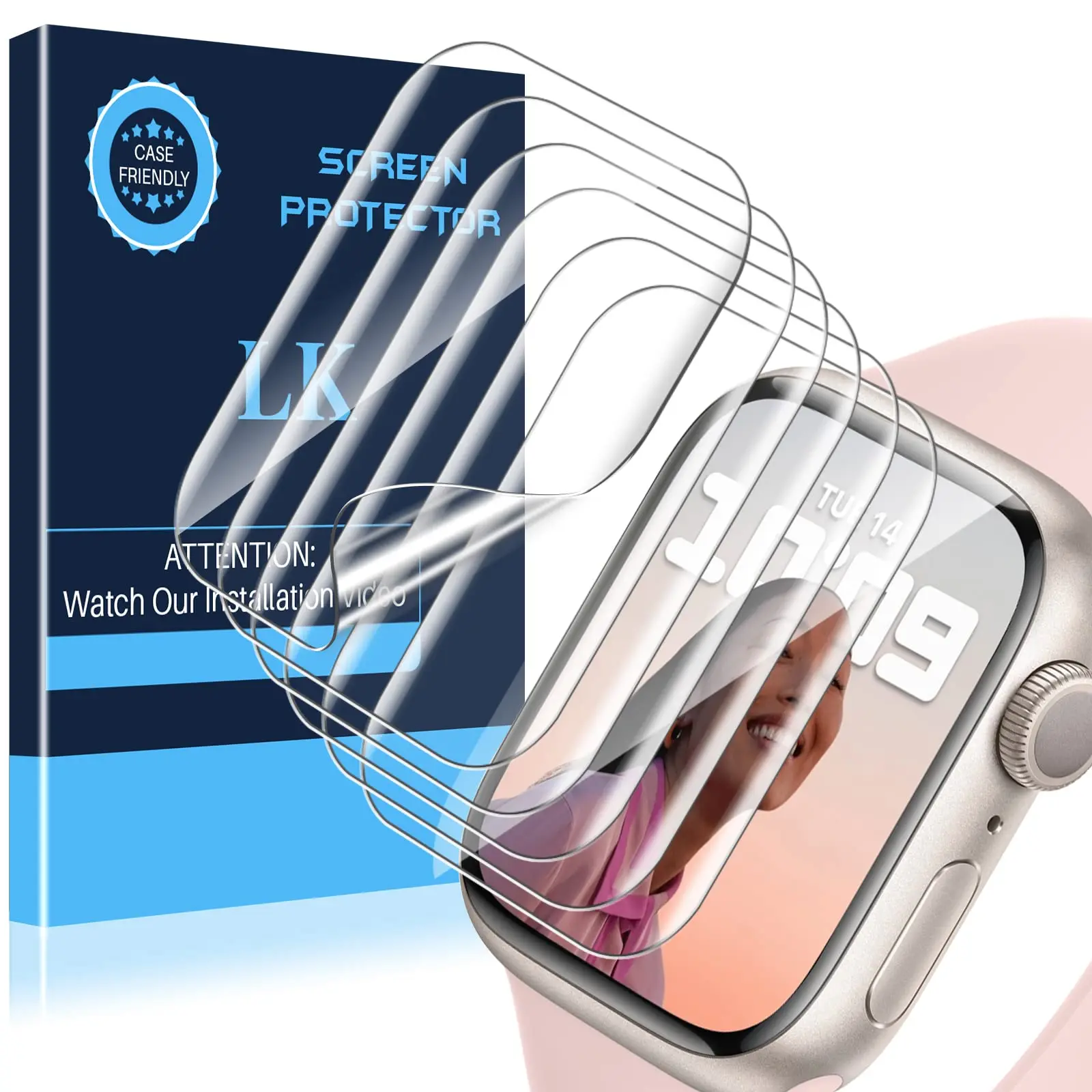 2PCS-Screen-Protector-Full-Protective-Film-for-Apple-Watch-7-6-SE-5-4 ...