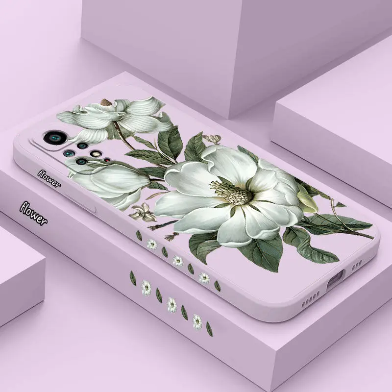 Wild Flowers Silicone Phone Case For Xiaomi Redmi Note 11 Pro Plus ...