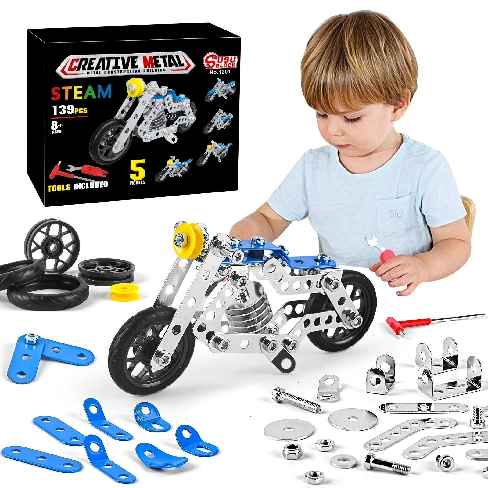 Erector-Set-Motorcycle-Stem-Building-Toys-For-Kids-Metal-Model-Kit-5 ...