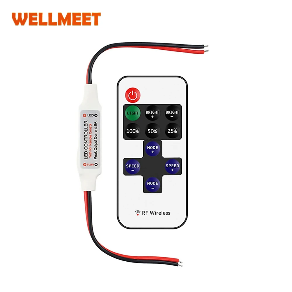 Mini-11Key-RF-Wireless-Led-Remote-Controller-Led-Dimmer-Controller-For-Single-Color-Light-Strip ...