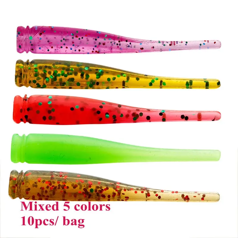 Ajing Soft Fishing Lure 43Mm 0.5G 10Pcs/Set Rockfish Swimbaits Jig Lure ...