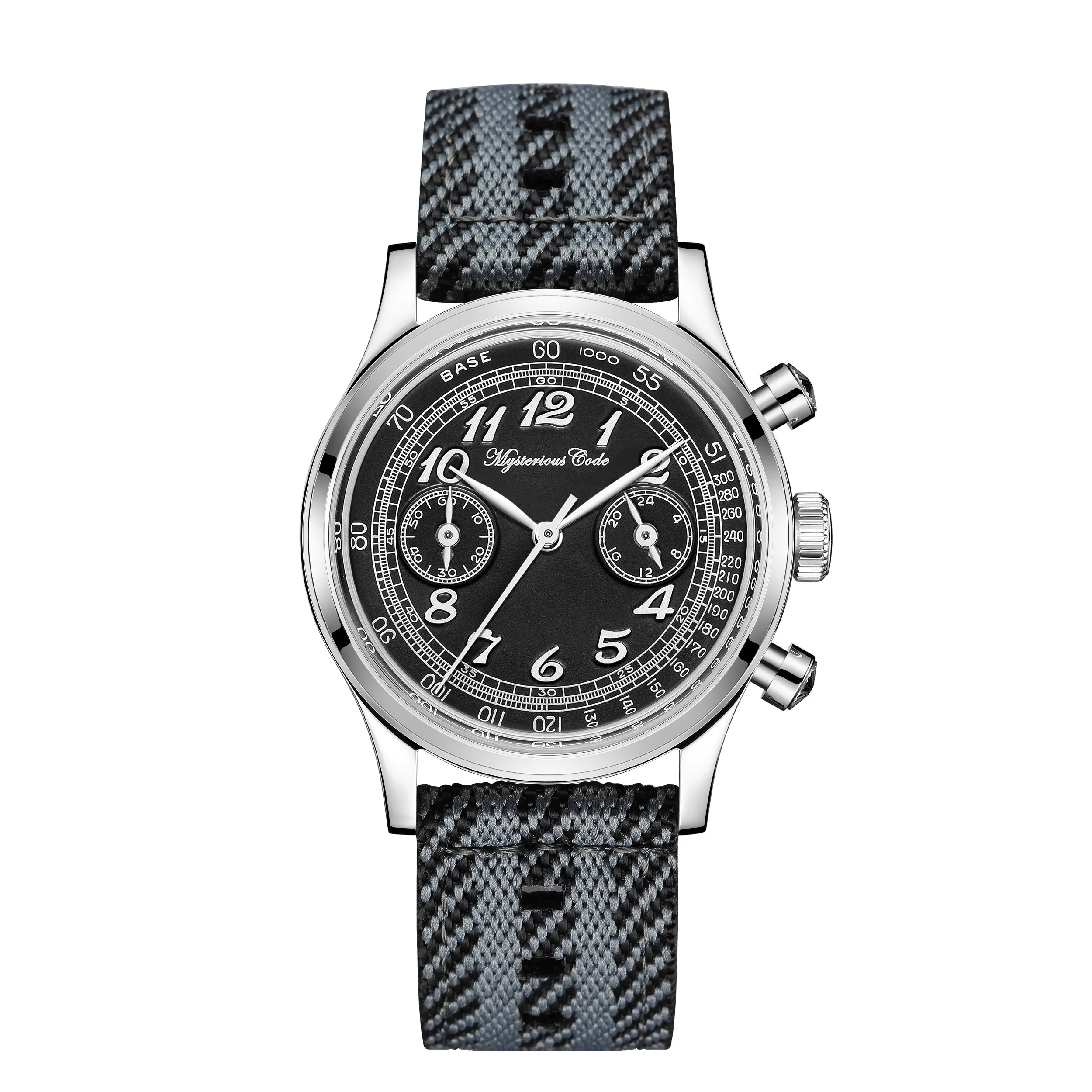 38mm-Mystery-Code-Japanese-Quartz-Chronograph-VK64-Stainless-Steel ...