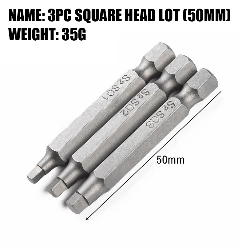 50-100mm-Magnetic-Screwdriver-Set-Square-Socket-SQ1-SQ2-SQ3-S2-Alloy ...