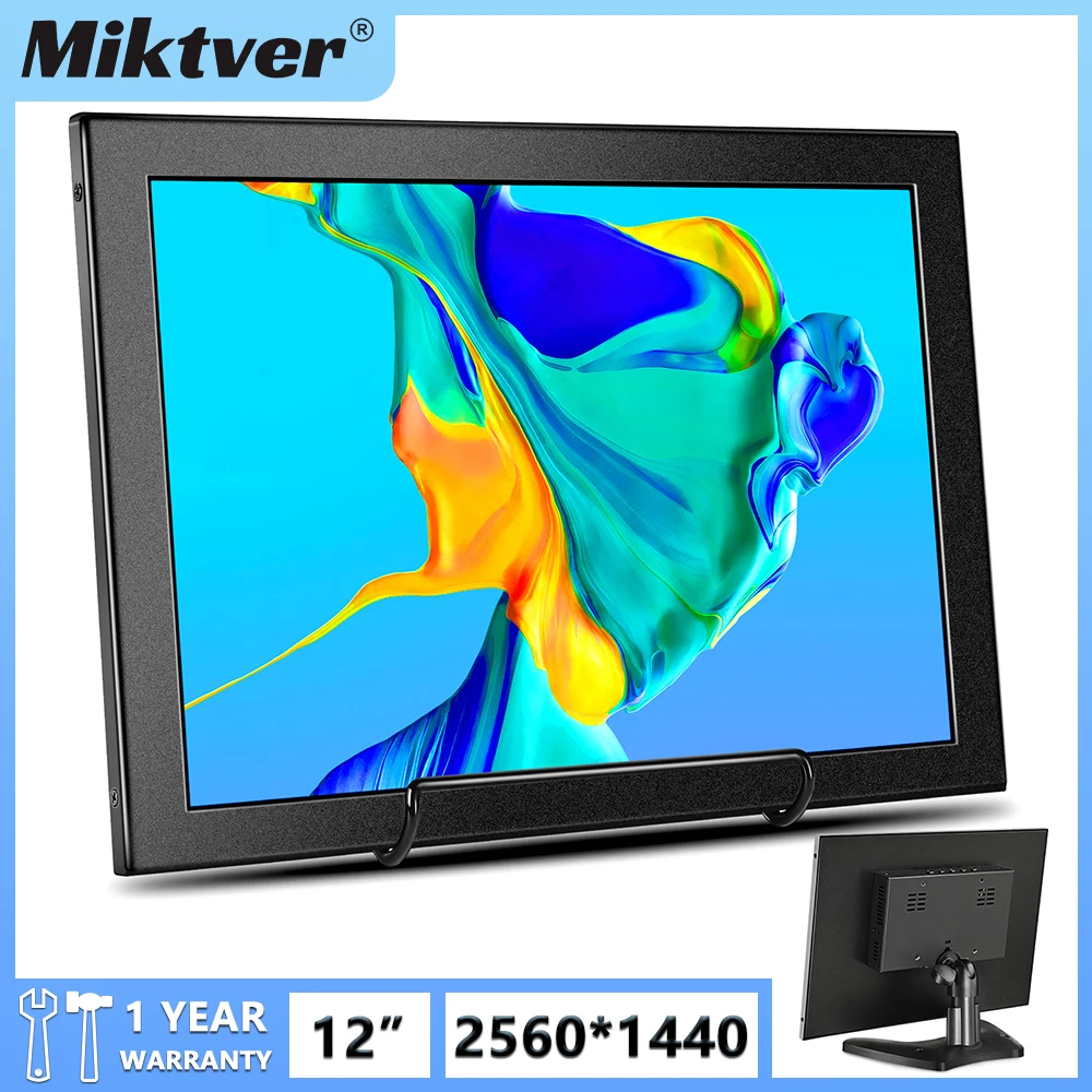 Miktver-QHD-2560x1440-2K-Portable-Monitor-12-Small-VGA-HDMI-Desktop ...