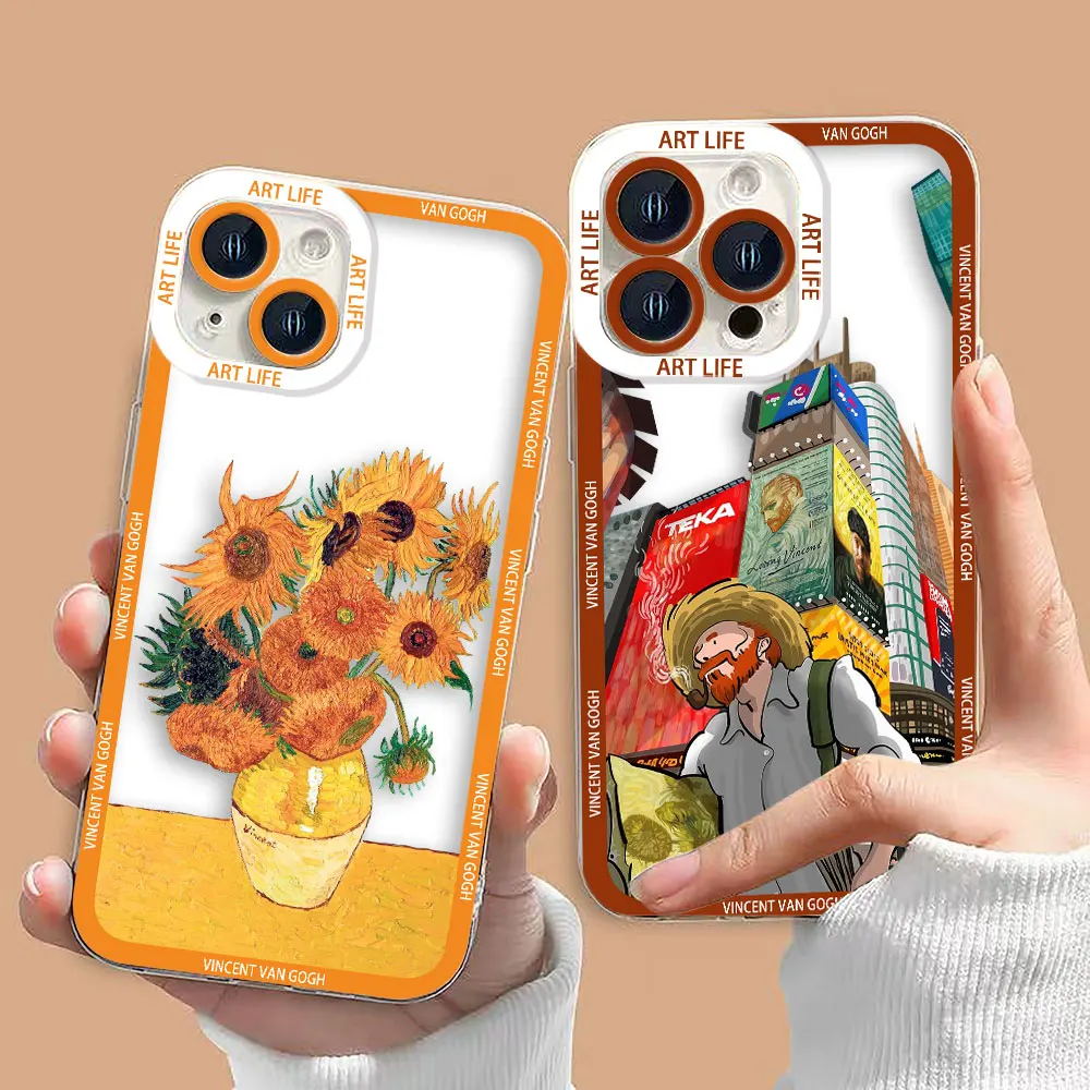 Oil-Painting-Sunflowers-The-Starry-Night-Clear-Phone-Case-For-Xiaomi ...