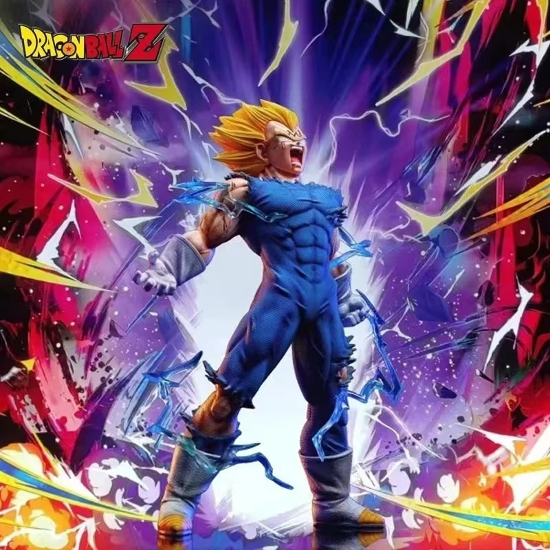 27cm Dragon Ball Z Majin Vegeta Anime Figure Self-destruct Super Saiyan ...