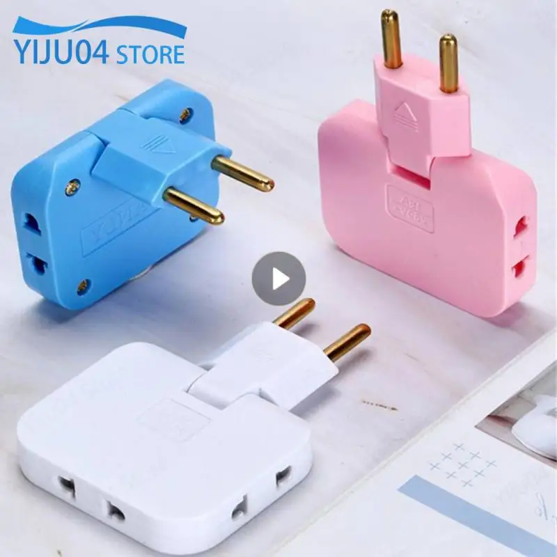 EU-Extension-Plug-Electrical-Adapter-3-In-1-Adaptor-180-Degree-Rotation ...