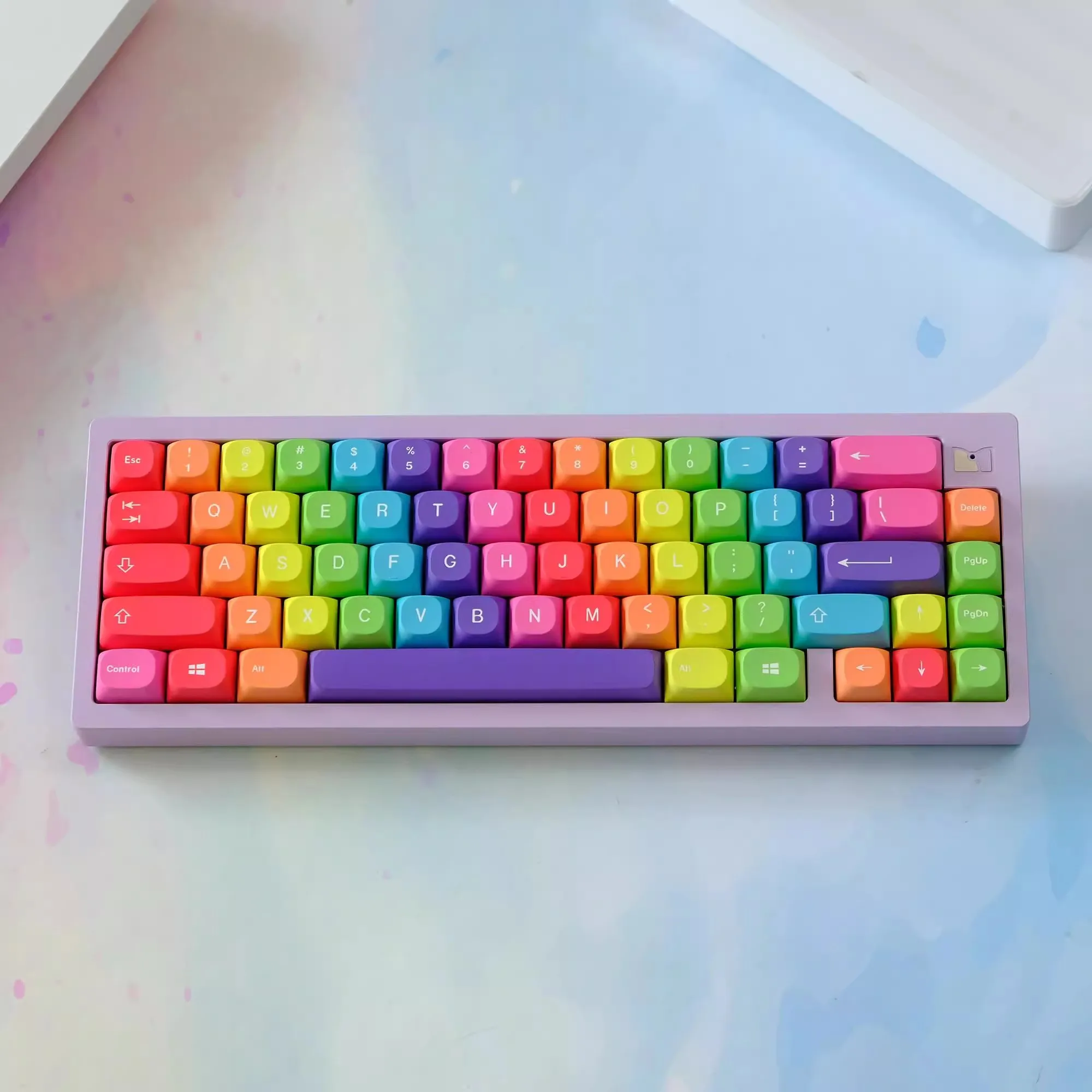 1 Set GMK Rainbow Keycaps PBT Dye Sublimation Key Caps MA Profile Key ...
