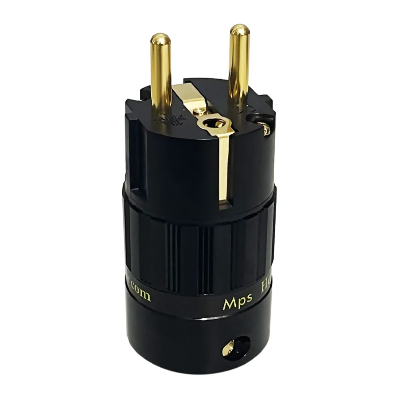 MPS-Hercules-EU-Europe-Standard-hifi-speaker-AC-power-plug-24K-golden ...