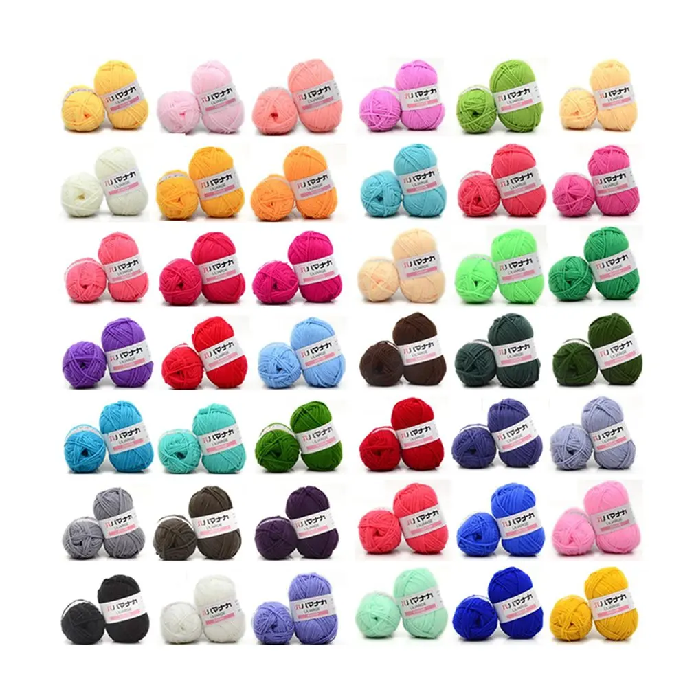 Multi-Color-4-Aktien-gek-mmte-Milch-Baumwollgarn-bequeme-Wolle ...