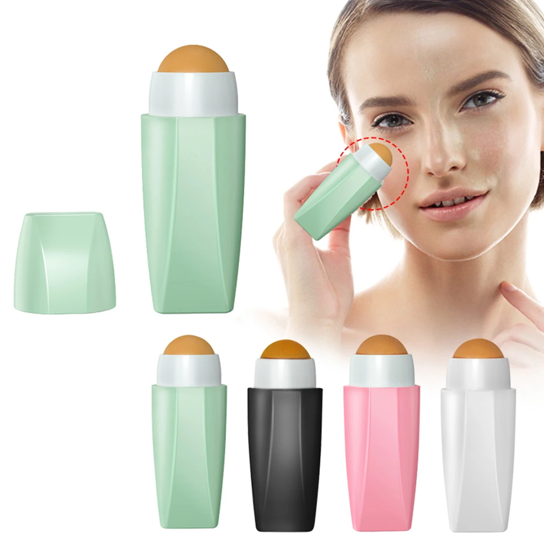 Natural-Volcanic-Stone-Face-Oil-Absorbing-Roller-Acne-Blackhead-Oil ...