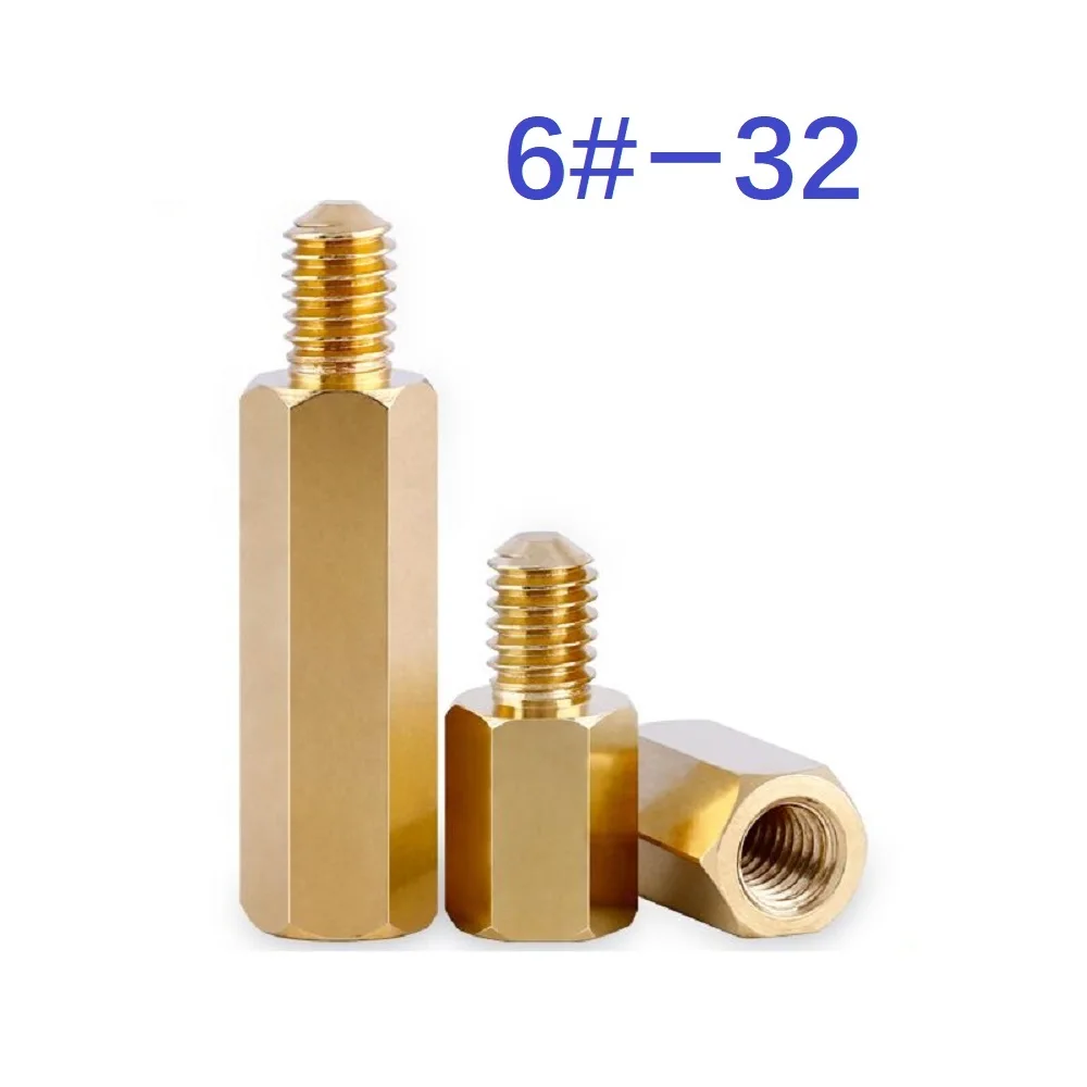 10pcs M3.5 American Coarse Tooth Copper Column 6 # 32 Hexagon Screw ...