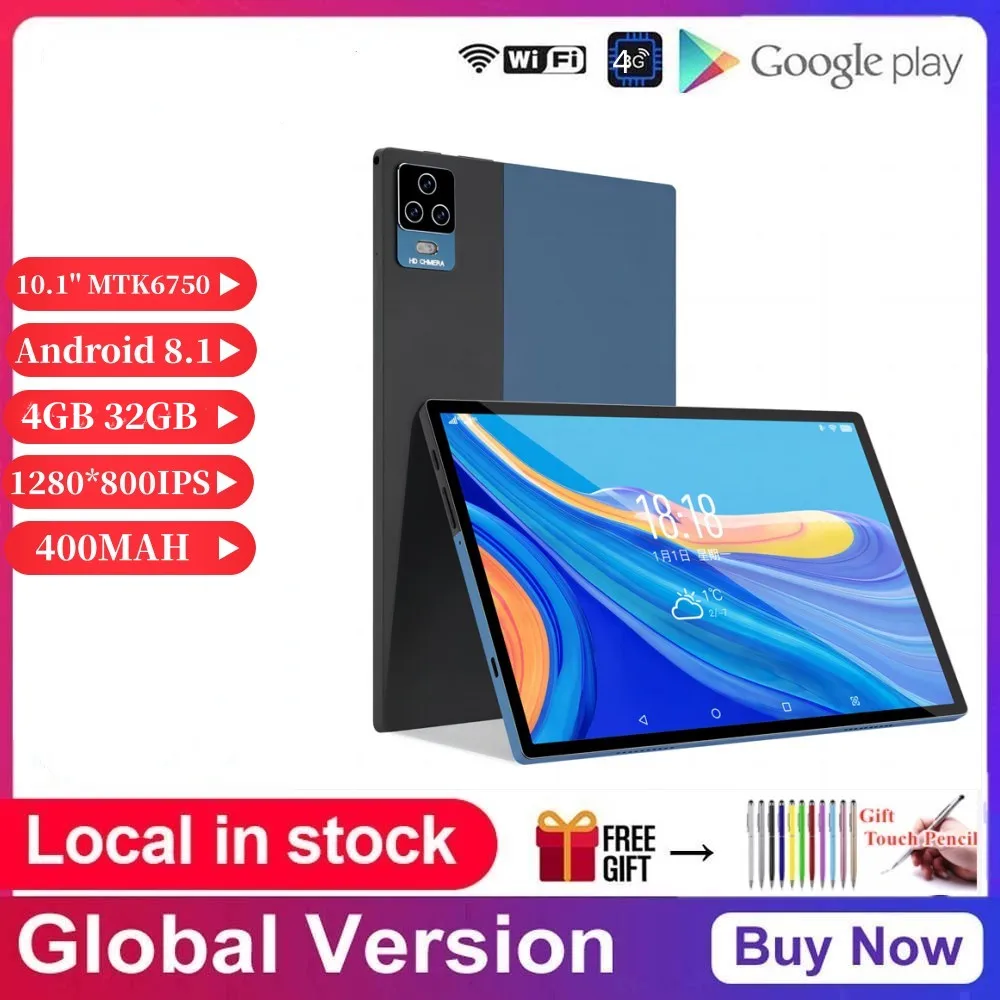 10.1'' 4G LTE Phone Call Tablets PC Octa Core 4GB RAM 32GB ROM Android ...