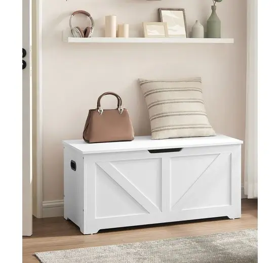 VASAGLE Bench, toys chest, sitting rest, 80/100 (length) x 40x46 cm ...