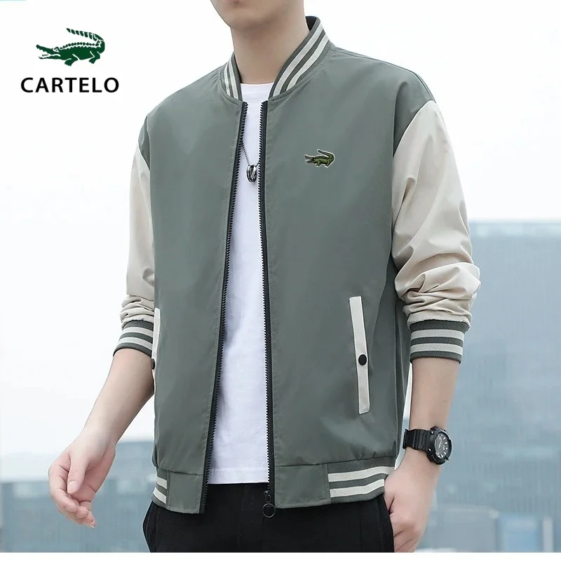 Cartelo-jaqueta-de-beisebol-masculina-com-gola-alta-casacos-casuais-estilo-coreano-slim-fit ...