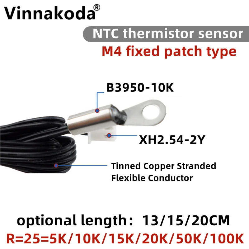 M4 Surface Fixed Temperature Probe Ntc -5k 10k 15k 20k 50k 100k ...