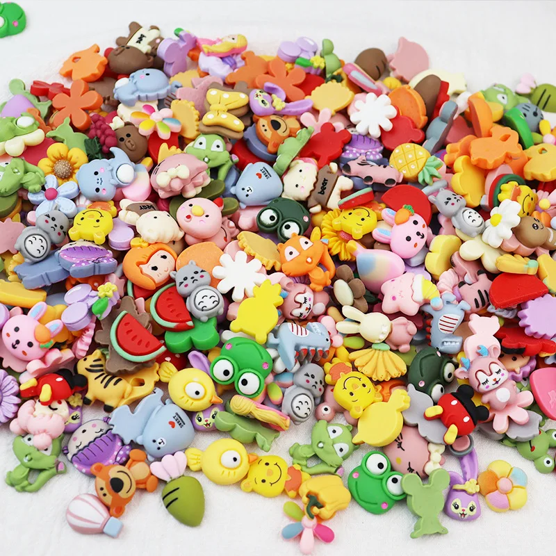 10-30-50-Pcs-Mini-Resin-Material-Kit-3D-Resin-Flat-Cabochons ...