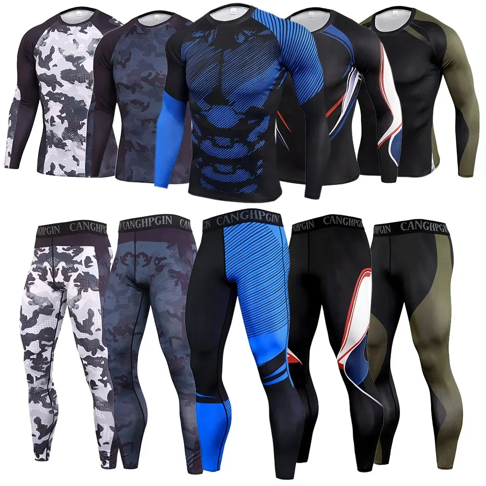 Men-s-quick-drying-fitness-suit-PRO-tight-fitness-training-suit-elastic ...