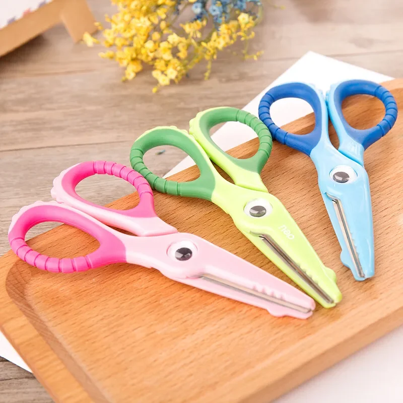 Deli-Child-Safety-Scissors-Kindergarten-Round-Head-Small-Plastic-Paper ...