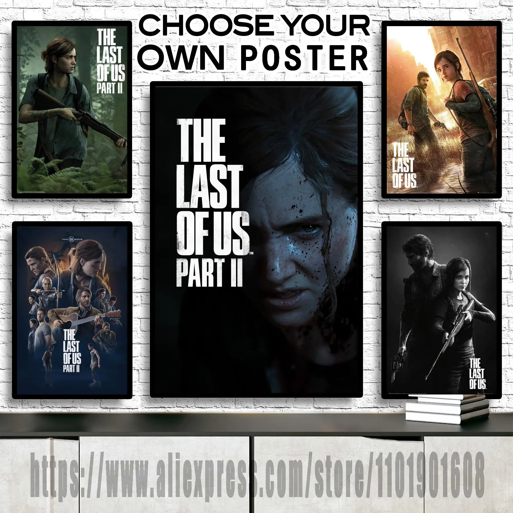 P-ster-cl-sico-The-Last-Of-Us-Part-II-lienzo-de-juego-arte-de-pared.jpg