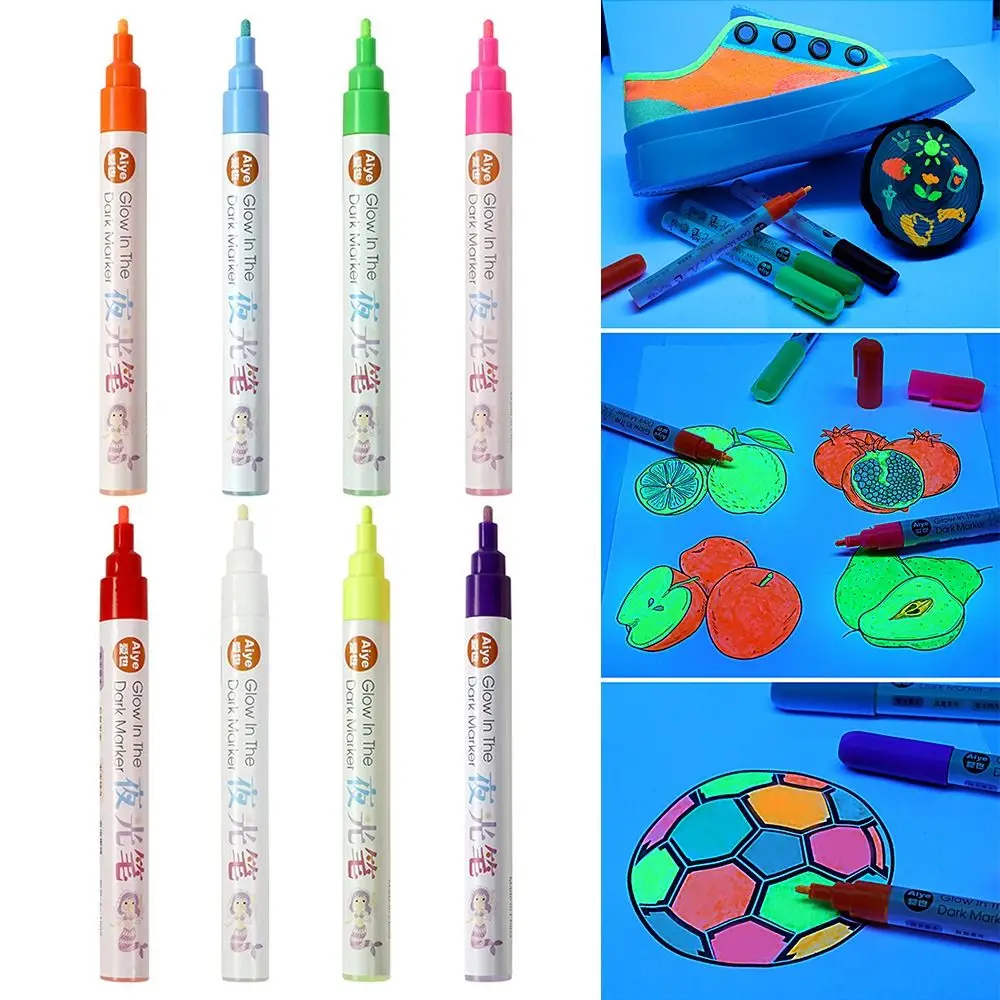 Colorful-Luminous-Pen-Creative-Hand-Painting-Marker-Pen-Glowing-in-the ...