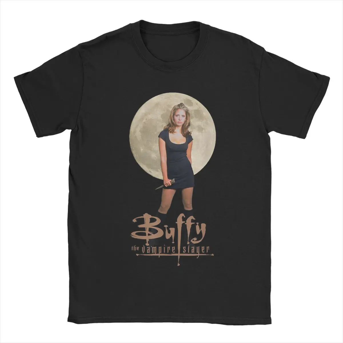Buffy The Vampires Slayer T-Shirt Men TV Show Vintage Cotton Tees Round ...