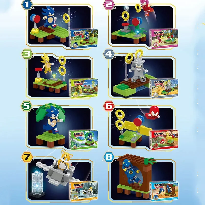 Bloques de construcción de Sonic the Hedgehog de Anime, personajes de ...