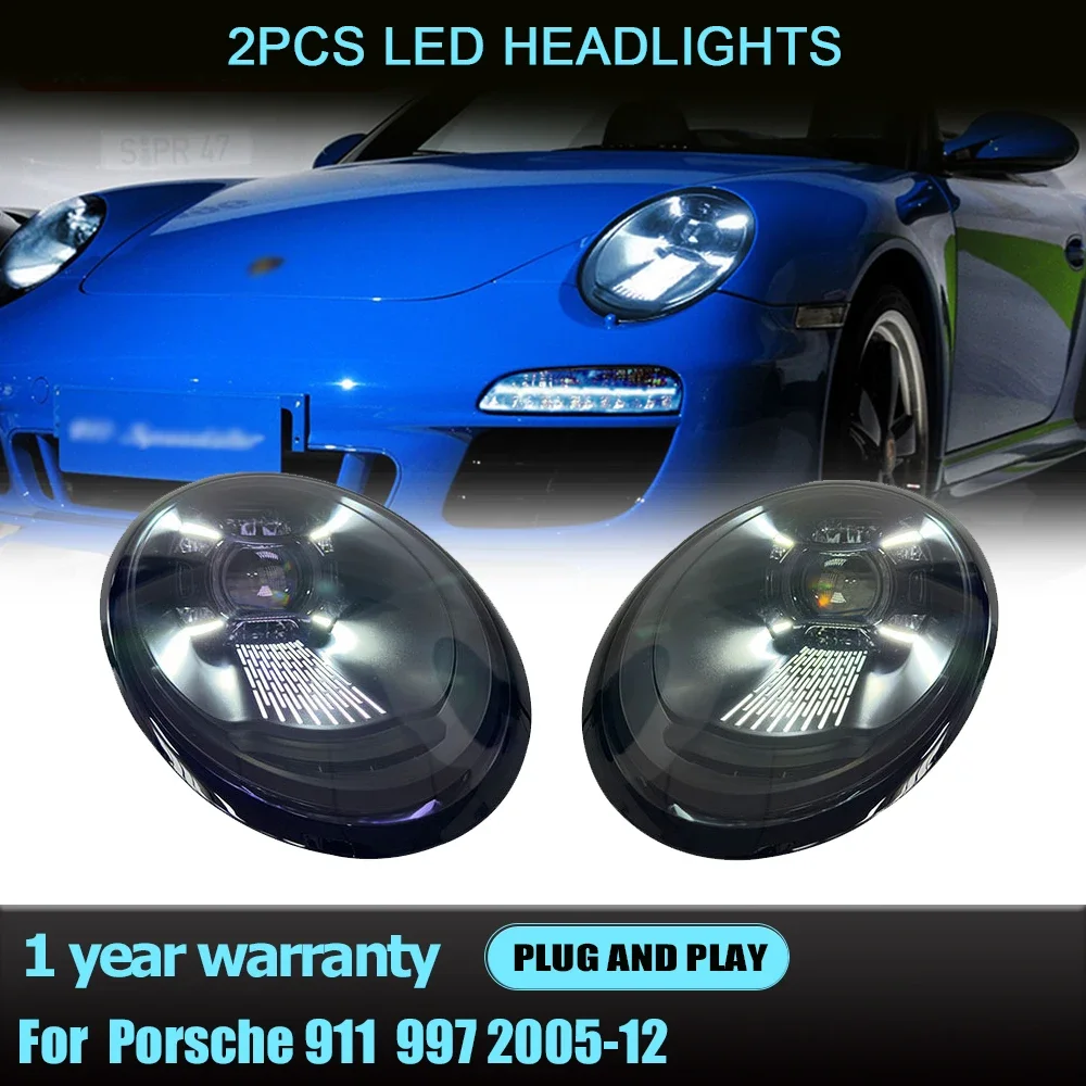 for Porsche 911 Headlights 2005-2012 997 2012-2018 991 LED Headlight ...