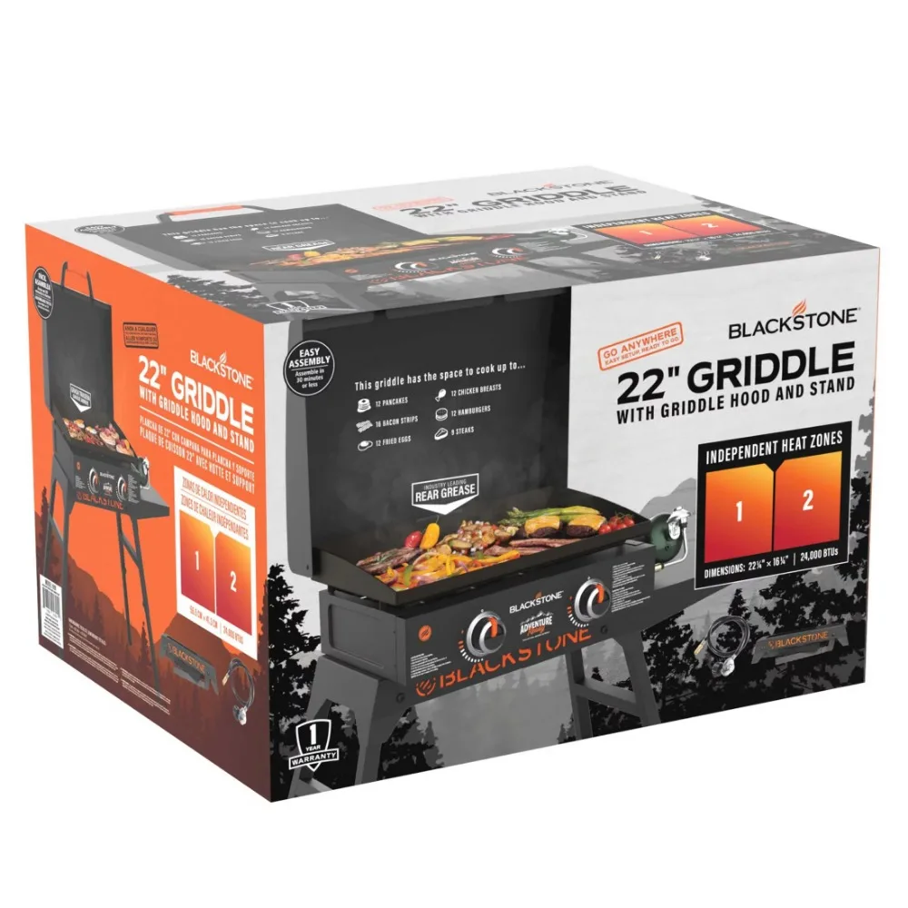 Blackstone Adventure Ready 22 Propane Griddle Gift Bundle In Black