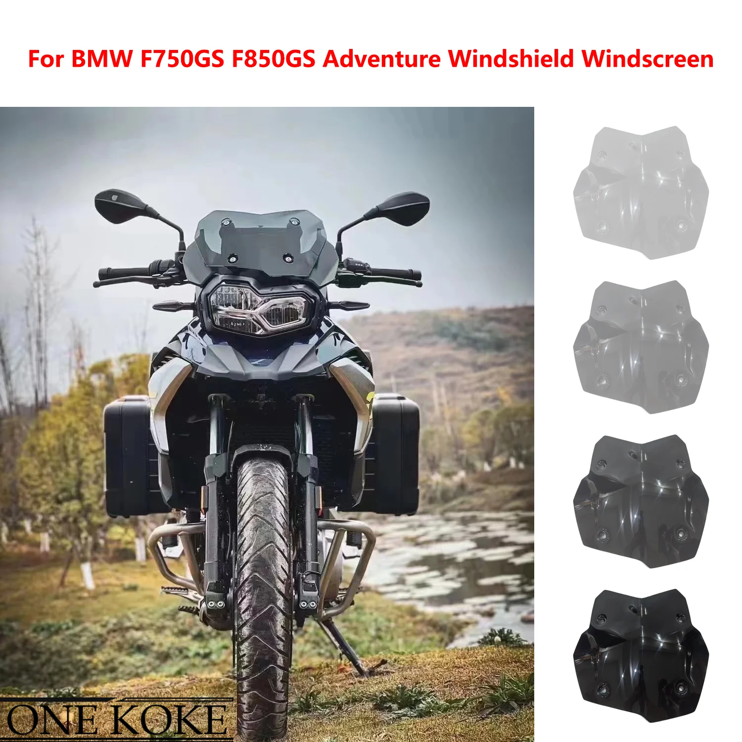 For-BMW-F750GS-F850GS-Adventure-Windshield-Windscreen-F750GS-850GS-ADV ...